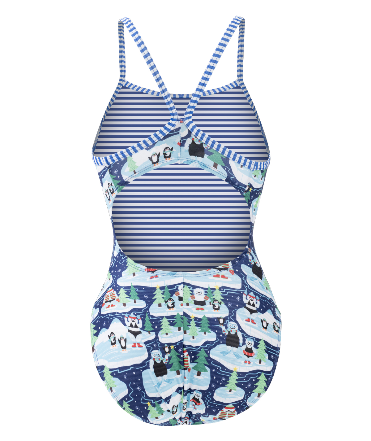 Womens Uglies Yeti Plunge V Back One Piece Swimsuit Uglies Dolfin