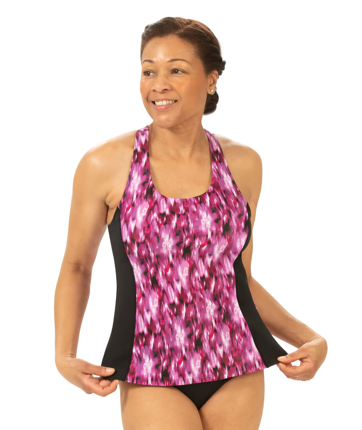 Aquashape Women's Twist Back Tankini Swimsuit Top-4G00